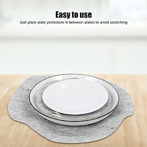 Plate Separators Storage, Set Of 48/24Pcs 3 Different Size, Thick and Premium Soft Felt Plate Dividers For Dish/Coffee Saucers Protecting and Stacking(48Pcs)