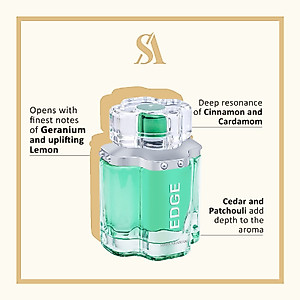 Swiss Arabian EDGE - Luxury Products From Dubai - Long Lasting, Addictive Personal EDP Spray Fragrance - Seductive Signature Aroma - 3.4 oz