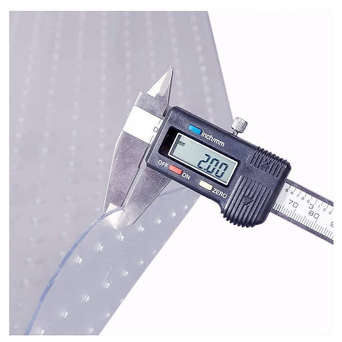 Qmake Office Desk Chair Mat for Carpet Floor Low Pile PVC Protection Anti-Slip Floor Mat Carpeted Chair Mat Clear,48 x 36