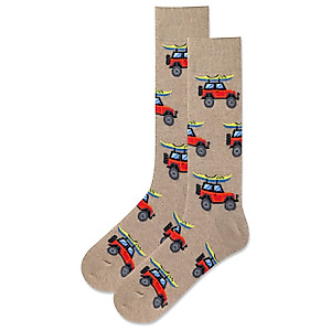 Hot Sox Men's Off Road Vehicle Socks 1 Pair, Hemp Heather, Men's 10-13 Shoe