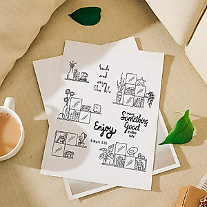 Flower Bookcase Clear Silicone Seal Stamp for Scrapbooking DIY Photo Album Decoration Card Making Embossing Rubber Stamp Clear Stamps for Crafts