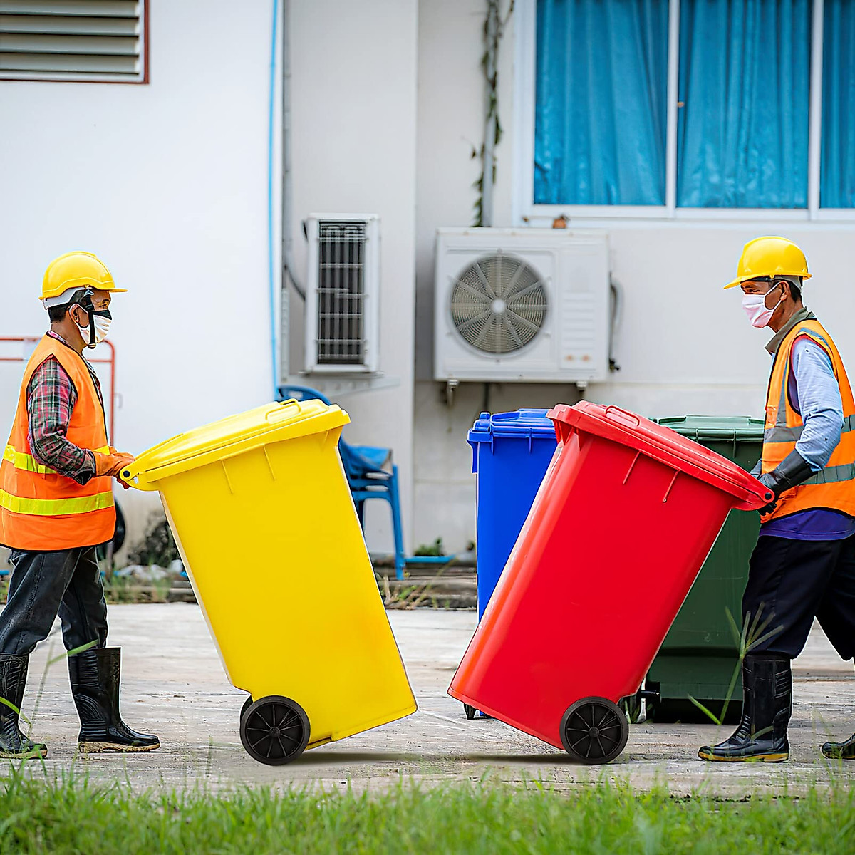 1 Set Trash Can Spare Parts Plastic Garbage Can Wheels Plastic Trash Can Wheels Garbage Can Accessories Trash Can Accessories Trash Can Pulley Premium Trash Can Wheels