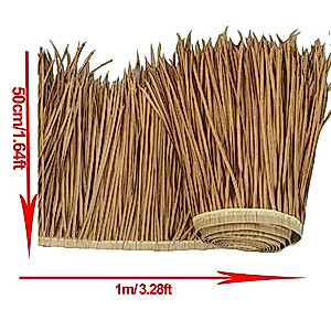 Pealihuy Palm Thatch Tiki Hut Bar Garden Boat Blinds Grass Thatch Roof Decoration Tiki Hut Grass Roof Umbrella Cover Mini Bar Roof and Patio Sunshade,5 PCS