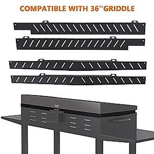 Upgraded Wind Guard for Blackstone 36 Inch Griddle, Magnetic Stainless Steel Wind Screens Protect Flame & Hold Heat, Compatible with Rear Grease Cup Hood and Side Shelf, Gas Saving, Grilling Gifts