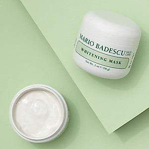 Mario Badescu Kojic Acid Whitening Mask - Illuminating Face Mask for Brightening, Hydration & Discoloration - With Grapeseed Oil, Beeswax & Vitamin E for Smoother, Radiant Skin, 2 Oz
