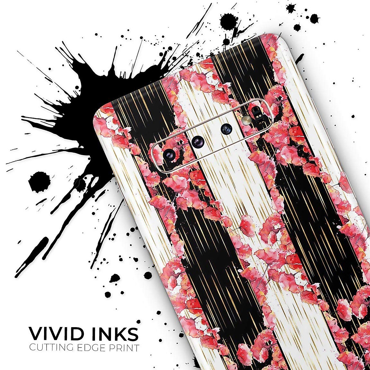 DesignSkinz Karamfila Watercolo Poppies V6 Protective Vinyl Decal Wrap Skin Cover Compatible with The Samsung Galaxy S20 (Screen Trim & Back Glass Skin)