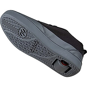 HEELYS Pro 20 1/2 FLD (Little Big Kid/Adult) Wheeled Heel Shoe, Black/Charcoal, 5 US Unisex
