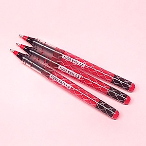 OHTO Fude Ballpoint Pen Extra Bold, 1.5mm, Red ink, 3 pens per Pack (Japan import) [Komainu-Dou Original Package]