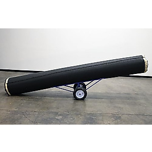 Vestil CARPET-45 Portable Carpet Dolly with Fully Pneumatic Wheels, 500 lbs Capacity, 60" Length x 26" Width x 20" Height, Platform Width (in.) 14-11/16.