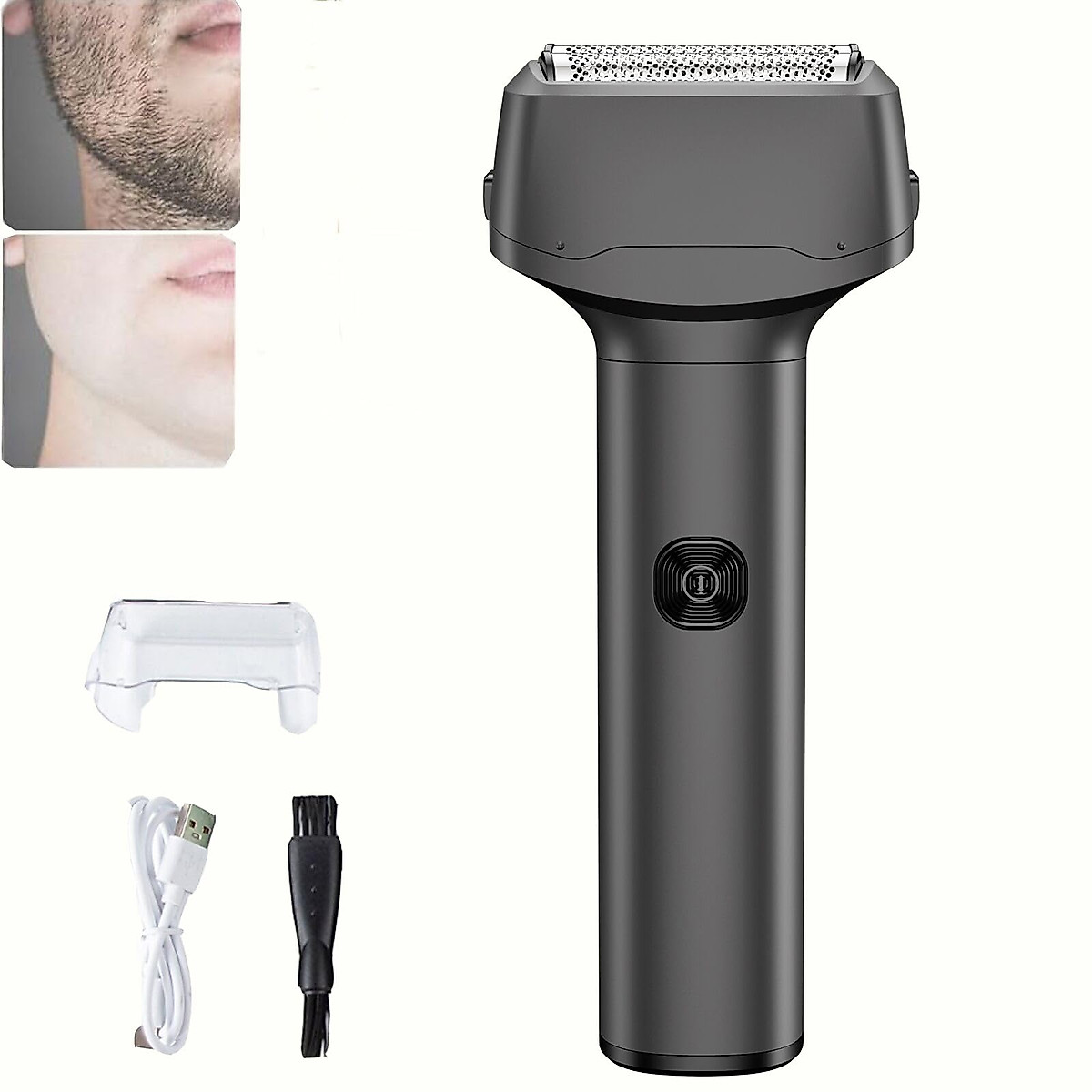 Electric Razor for Men,New Upgrade Electric Shaver with Pop-Up Trimmer,Portable USB Rechargeable Wet Dry Foil Shaver Easy One-Button Use Suitable for Home,Car,Travel Gifts for Male Father Boys