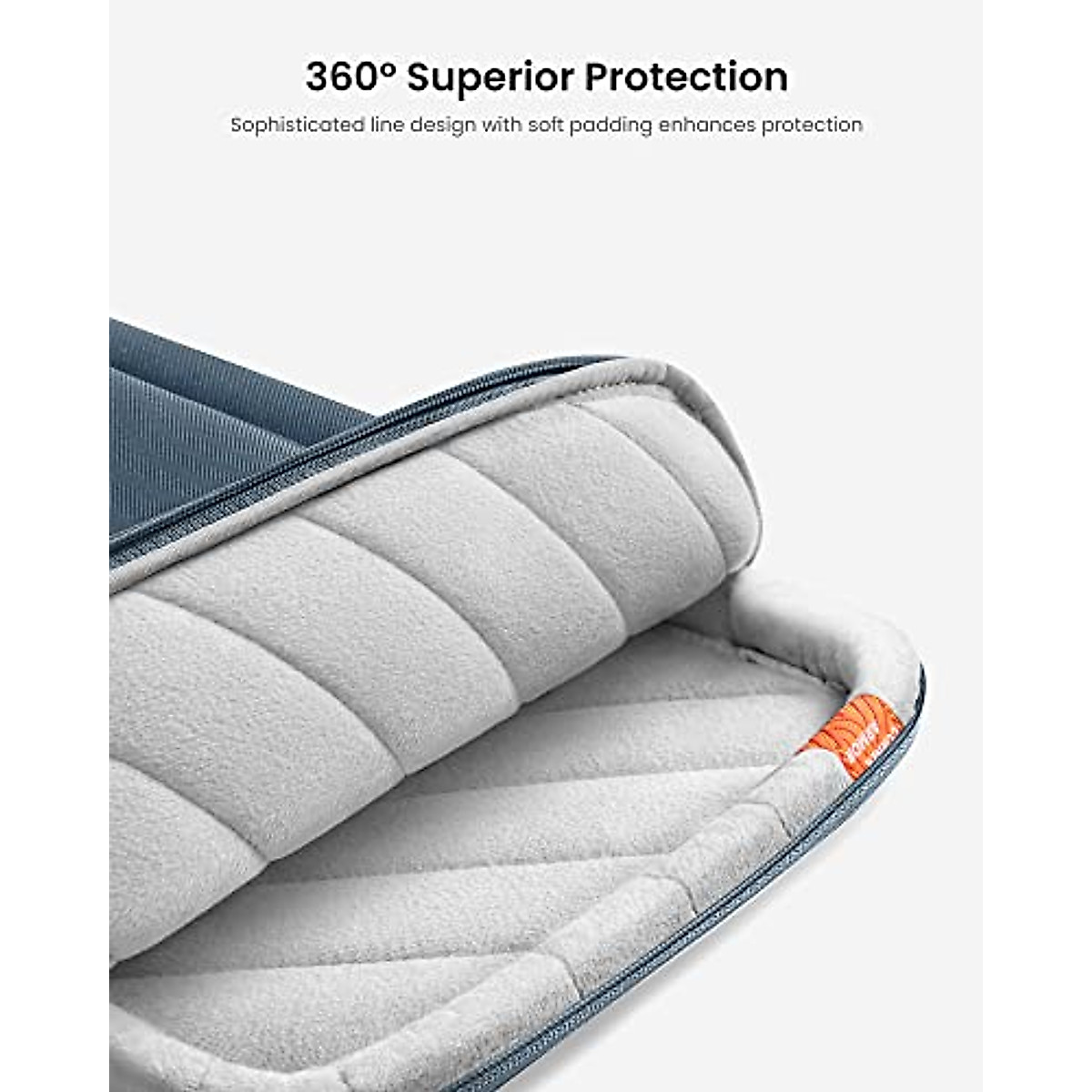 tomtoc 360 Protective Laptop Carrying Case for 14-inch MacBook Pro M3 A2992 A2918 M2/M1 Pro/Max A2779 A2442 2023-2021, 12.9-inch iPad Pro 3rd-6th Gen, Water-Resistant MacBook Accessory Bag Sleeve