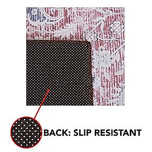 SAFAVIEH Tucson Collection Area Rug - 6' Round, Rust & Sage, Persian Medallion Design, Non-Shedding Machine Washable & Slip Resistant Ideal for High Traffic Areas in Living Room, Bedroom (TSN191P)