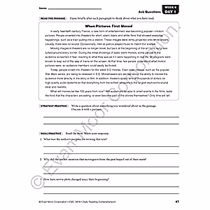Evan-Moor Daily Reading Comprehension, Grade 8 - Homeschooling & Classroom Resource Workbook, Reproducible Worksheets, Teaching Edition, Fiction and Nonfiction, Lesson Plans, Test Prep