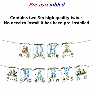 Winnie Oh Baby Banner for The Pooh Baby Shower Decorations Classic Winnie 1 St Birthday Party Supplies Cute Winnie Banner For Winnie Bee Theme Party Banners and Signs