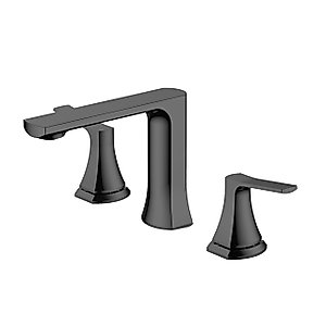 Galim Widespread Bathroom Faucet, Single Hole Sink Faucets for Bath & Kitchen, Double Handle Water Faucet, Brass Cartridge, Modern Top Mounted Design, Suitable for Hot and Cold Water, Charcoal Gray