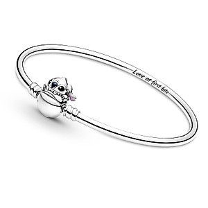 IBAGKE 925 Sterling Silver Bracelet for charm bangle Love at first bite engraved Fit 928 Sterling Silver Charms Bracelet for Women for Christmas Valentine Day Gift