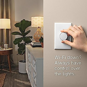 Lutron Aurora Smart Bulb Dimmer Switch (2 Pack) | for Philips Hue Smart Bulbs | Z3-1BRL-WH-L0-2 | White