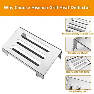 Hisencn 67060 Grill Heat Deflector for Weber Spirit II 200 and 300 Series, Spirit II E210, E220, E310, S210/220, S310/320 with Front Control, Stainless Steel Weber Spirit II Grill Parts