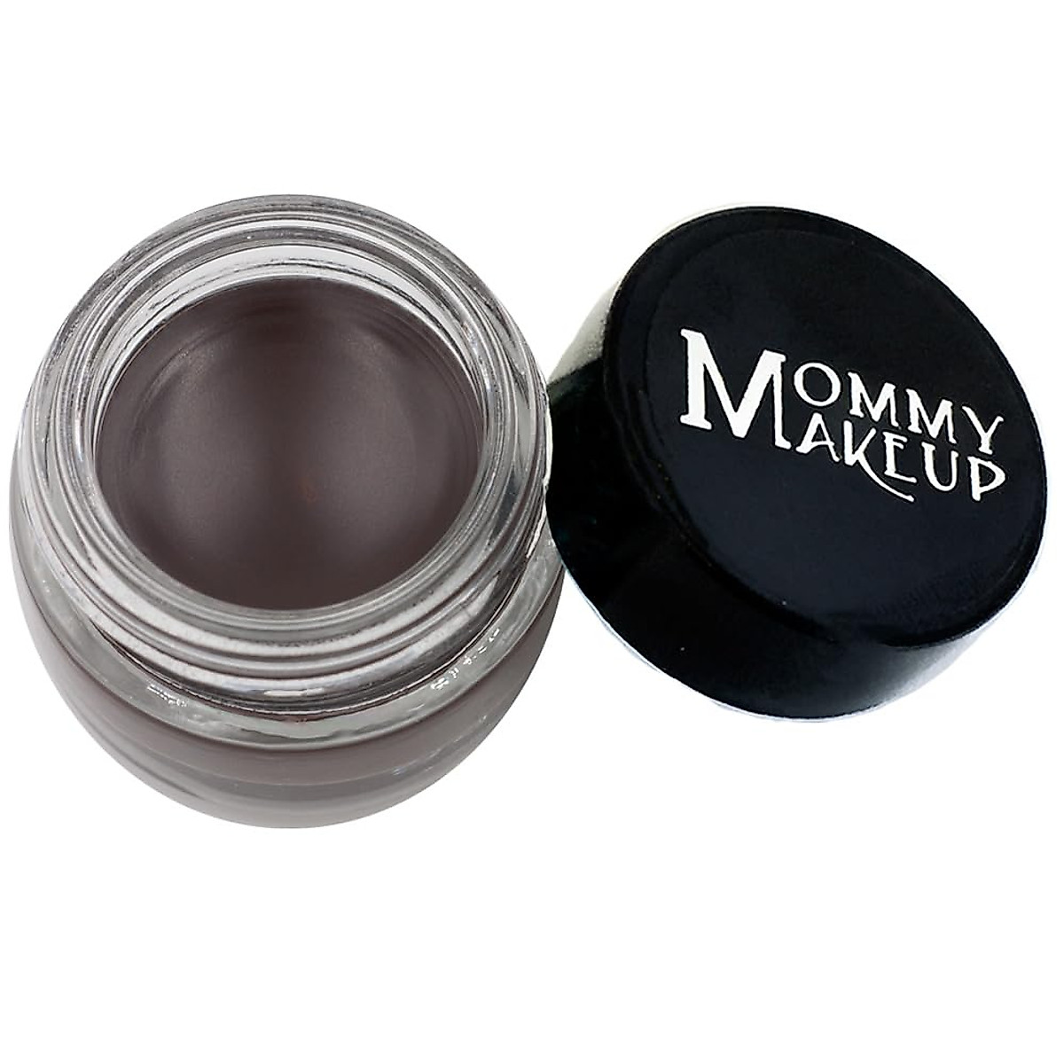 Mommy Makeup Waterproof Stay Put Gel Eyeliner Pot with Semi Permanent Micropigments - Long Lasting, Highly Pigmented Eye Liner, 0.14 oz (Chocolate Kiss)