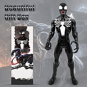 lasama Action Figures, 12 Inch Collectible Figures Toys for Boys Characters Toys Prefect Gift for Christmas, Thanksgiving Day, Birthday, Children’s Day for Kids (Black)