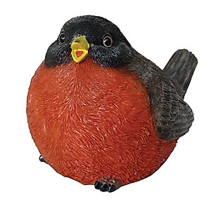 Fat Robin by Michael Carr Designs - Outdoor Bird Figurine for gardens, patios and lawns (80069) , Red