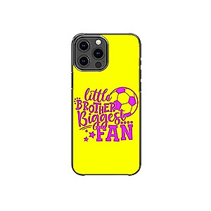 Little Brother Biggest Fan Motivational Inspirational Sweet Pattern Art Design Anti-Fall and Shockproof Gift iPhone Case (iPhone 13 Pro Max)