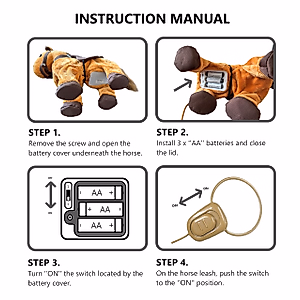 Haktoys Walk Along Horse with Remote Control Leash, Dancing Singing Walking Musical Pony Pet, Realistic Animal Design with 9 Different Child-Friendly Songs