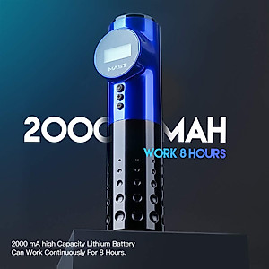 Mast Archer Cordless Tattoo Pen Machine, Rotary Tattoo Gun with Powerful Motor by Mcore, 2,000mAh Battery by Mastlabs for Run Long Time 3.5mm Stroke Black