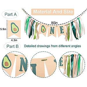 Avocado 1st Birthday High Chair Banner -1st Birthday Avocado, Avocado High Chair Banner, Carnival Birthday Banner, Fruit Birthday Banner, Crush Cake, and Photo Decoration.