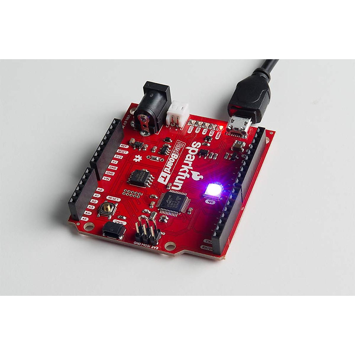 SparkFun RedBoard Turbo -SAMD21 Development Board Powerful microcontroller Qwiic Connect System Integrated Regulated LiPo Charger Compatible with Arduino Micro-B USB Interface Power UF2 bootloader