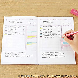 Kokuyo Campus Study Planner Notebook, Daily Ruled, A5, Light Pink, for 63 Days, Japan Import (NO-Y82MD-LP)
