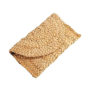 alilove Straw Clutch Bags for Women Summer Evening Handbags Bride Wedding Purse Vacation Beach Clutch Handmade Woven Envelope Wallet