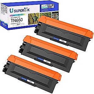 SuperInk Toner Cartridge Replacement Compatible for Brother TN630 TN660 TN-660 Use with HL-L2300D DCP-L2520DW DCP-L2540DW HL-L2360DW HL-L2320D HL-L2380DW MFC-L2707DW MFC-L2720DW Printer (Black 3 Pack)