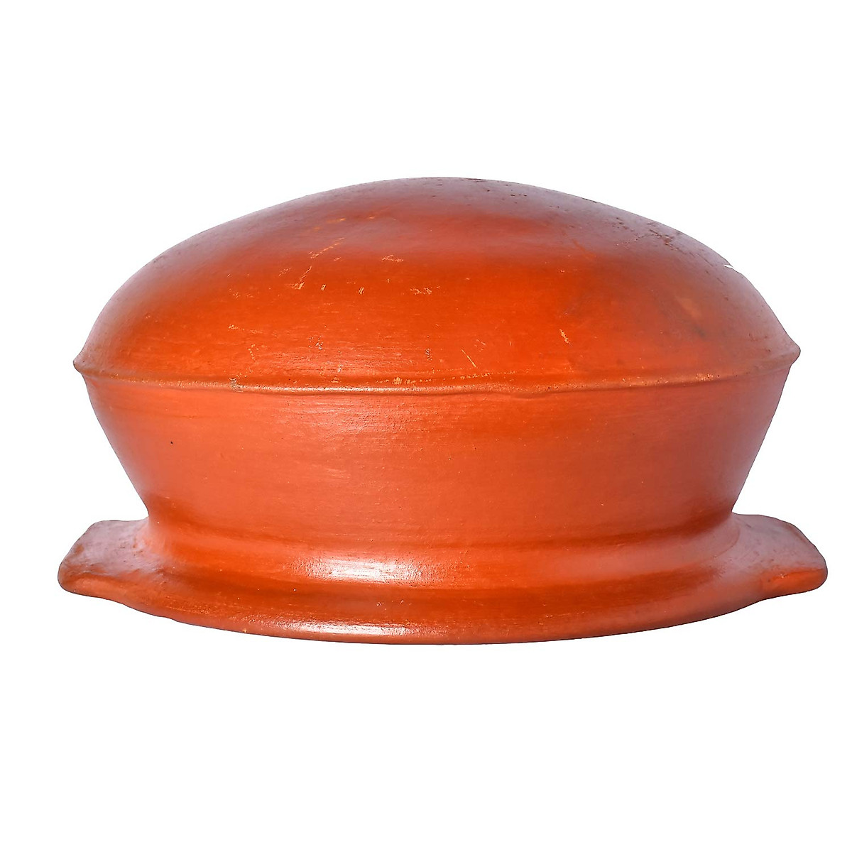 Indian best traditional cookware earthenware| Handmade Pottery Clay Pots/ Earthen Cookware for Cooking and Serving- Handi Small Size-Organic-Pre-Seasoned-Natural Red- 2 Liter with Lid