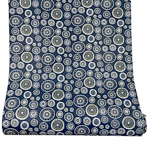 Yifely Self-Adhesive Shelf Liner Removable Drawer Paper for Dorm Apartment Furniture Decor, Modern Circle, 17.7 Inch by 9.8 Feet