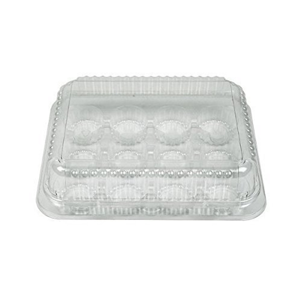 pack of 24 mini 12 Compartment Cupcake Container mini Cupcake Boxes Hinged Lid- with Superior Strong 12 Compartment Cupcake box plastic disposable mini Cupcake Container s 12 count