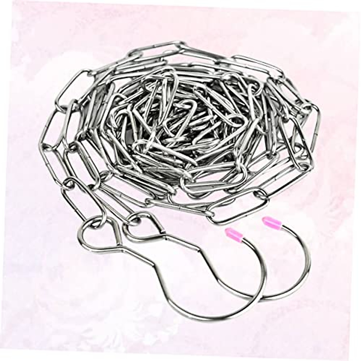 Cabilock 2pcs Closet Drying Rack Stainless Steel Hooks Wall Mount Clothes Rack Clothes Drying Rack Chain Clothes Storage Chains Outdoor Clothes Clips Clothes Drying Chain Clothes Hangers