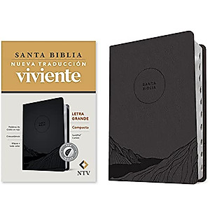 Santa Biblia NTV, Edición compacta, letra grande (SentiPiel, Carbón, Índice, Letra Roja) (Spanish Edition)
