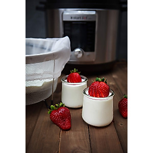 2-Pack Greek Yogurt Maker Strainer Pouch Bag, 16-in x 9-in Multi-Purpose Reusable Fine Mesh Nut Milk Bag, Cold Brew Coffee Filter Bags, Cheese Cloth for Straining, Compatible Instant Pot Accessories