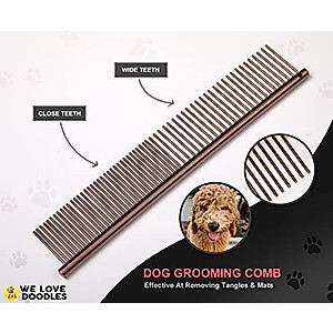 We Love Doodles Dog Grooming Scissors Kit - Dog Grooming Shears - Curved Dog Grooming Scissors - Thinning Scissors For Dogs - Best Grooming Scissors For Goldendoodles