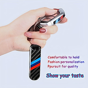 QOMAGO Car M 3 color keychain carbon fiber resin leather alloy Set Fashion Sports car keyring