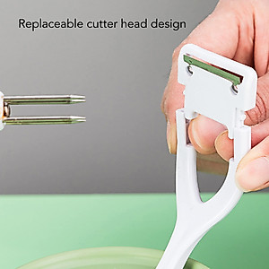 Fruit Apple Vegetable Peeler Slicer Corer, Sturdy Base for Stability, Durable Stainless Steel Blades for Apples, Pears, and More Versatile Kitchen Tool for Fruits and Potatoes