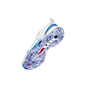 Mizuno Unisex-Adult Wave Momentum 2 Volleyball Shoe, White/Surf The Web, US Women's 13/US Men's 11.5