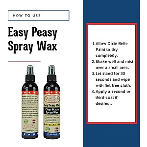 Dixie Belle Easy Peasy Spray Wax | Clear Matte Sprayable Wax for DIY Projects | Durable Carnauba Wax for Furniture, Projects