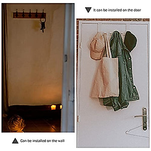 DOITOOL 10 Pcs Screw- On Wood Hook Wooden Coat Hooks Shaker Pegs Towel Belt Jewelry Hanger Single Organizer Hat Rack for Hanging Hats Bags Towels Bathroom White