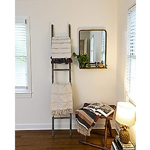 Creative Co-Op Cream Cotton Blend Chenille Fringe Blankets and Throws, Off-White