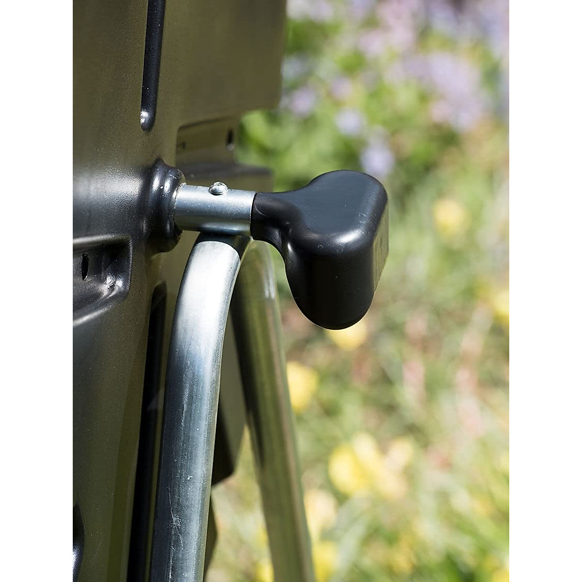 Gardener's Supply Company Compost Tumbler with Wheels | Heavy Duty Dual Rotating Batch Outdoor Organic Compost Bin Tumbling Mixer Composter | Holds 3 Cubic Ft of Kitchen Waste & Garden Clippings