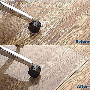 Clear PVC Desk Chair Mat Clear Vinyl Runner Rug for Hard Wood/Tile Floor,1.5mm Thick,100% Waterproof Vinyl Plastic Floor Mat,Can Be Cut,Door Mats,Indoor Outdoo,60/80/100/120/140cm wide for Office & Ho