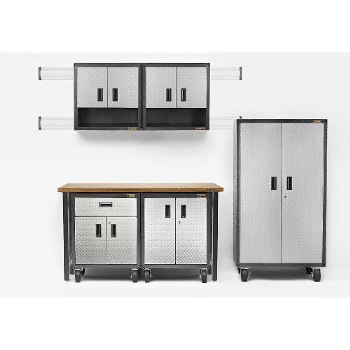 Gladiator GALG36CKXG Ready-To-Assemble Mobile Storage Cabinet 36" W x 66" H x 18" D Steel Garage Cabinet