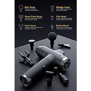 Fusion Black Pro Muscle Massage Gun Deep Tissue Percussion Muscle Massager Gun for Athletes Pain Relief Therapy and Relaxation, Percussion Therapy Chiropractor Massager, Body Massager (Black Pro)